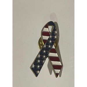 NA | Jewelry | Vintage Patriotic Awareness Red White And Blue Ribbon ...